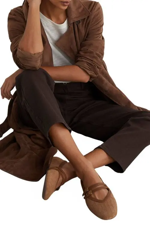 REISS Eliza Mary Jane Flat - Tan