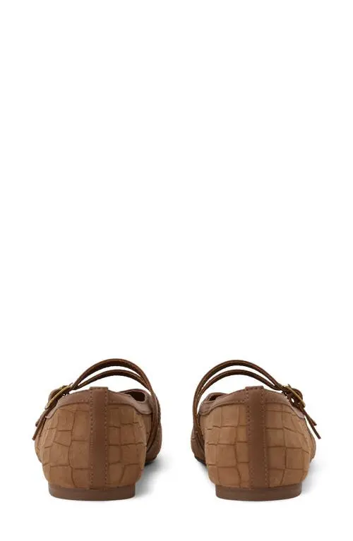 REISS Eliza Mary Jane Flat - Tan