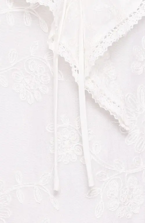 PETAL & PUP Embroidered Floral V-neck Mini Dress