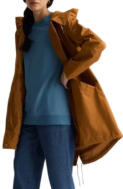 SEASALT CORNWALL Waterproof Hooded Linen & Cotton Coat