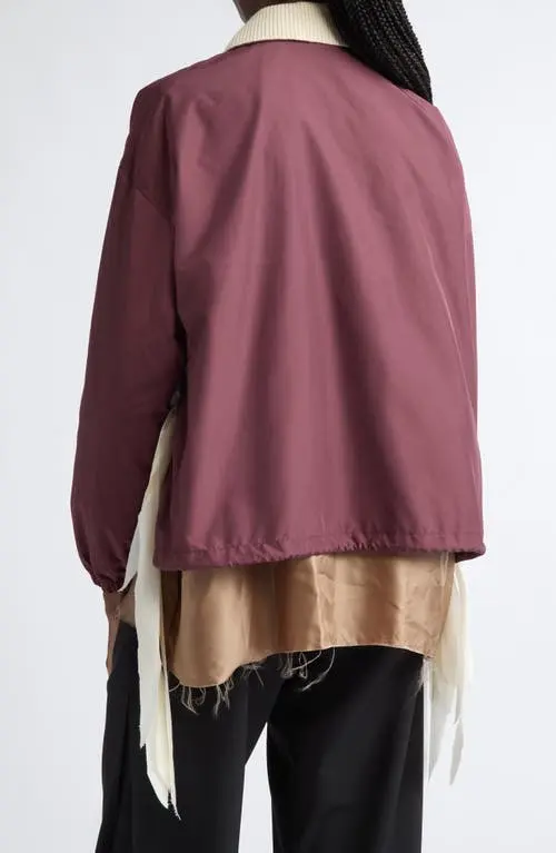 Undercover Mixed Media Stand Collar Jacket