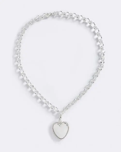 EMMA PILLS Hot Heart Chain Necklace - Silver