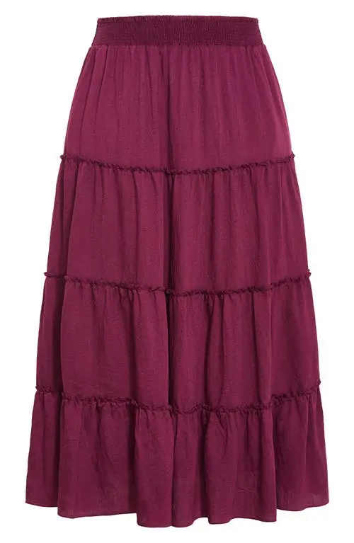 City Chic Boho Tiered Maxi Skirt