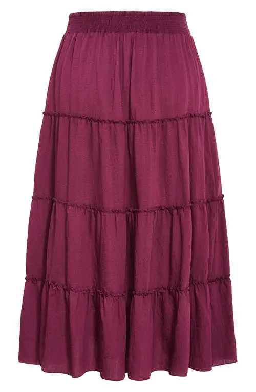 City Chic Boho Tiered Maxi Skirt