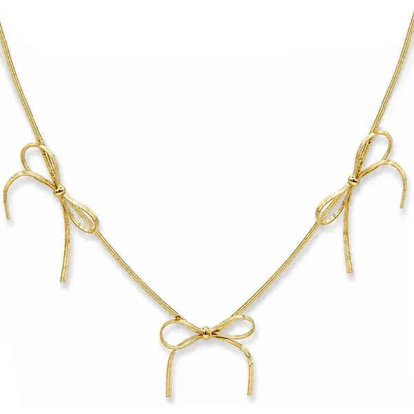 LA MENO Bow Station Necklace