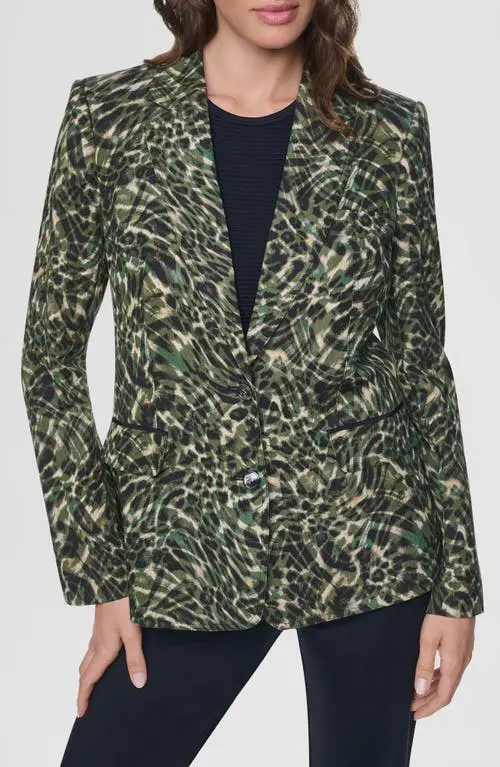 Dkny Print Sanded Twill Blazer