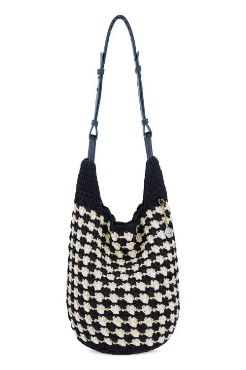 THE SAK Los Feliz 120 Hobo Bag - Black Ecru Shell
