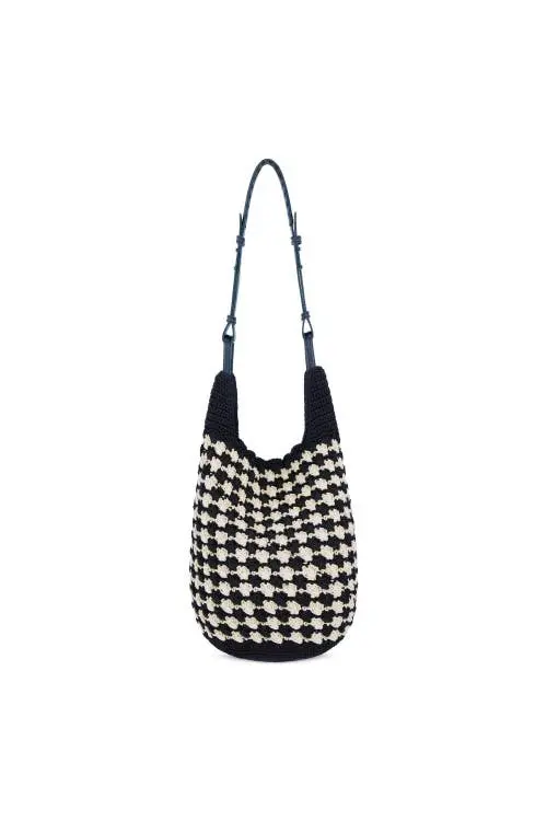 THE SAK Los Feliz Hobo Bag - Black Ecru Shell