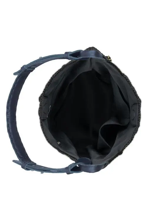 THE SAK Los Feliz Hobo Bag - Black Ecru Shell