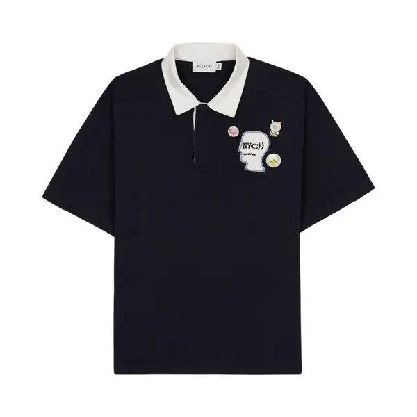 BRAIN DEAD X Coach Rugby Polo 'navy - Blue