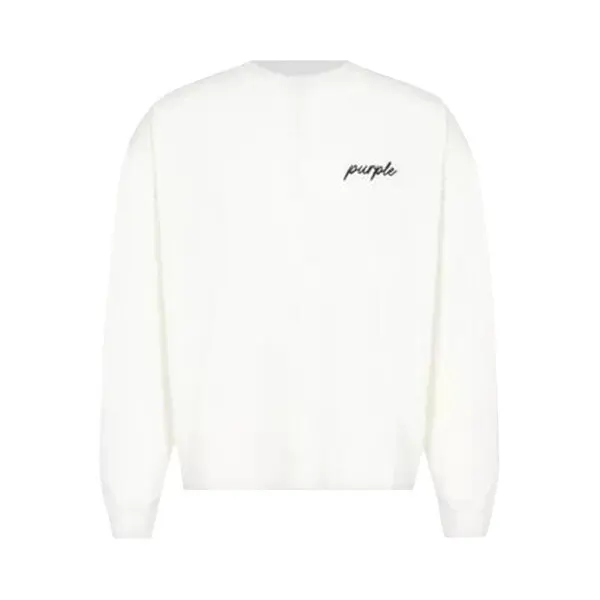 PURPLE BRAND Oversized Long-sleeve Tee 'off White - Cream