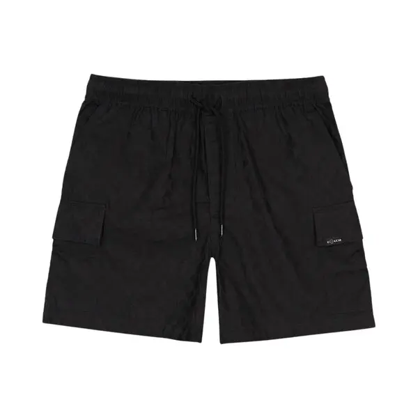 BRAIN DEAD X Coach Signature Camp Shorts - Black