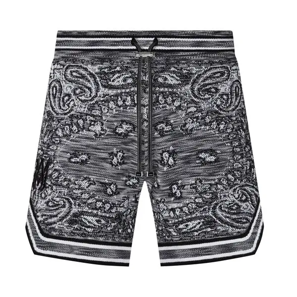 Amiri Space Dye Bandana Shorts - Black