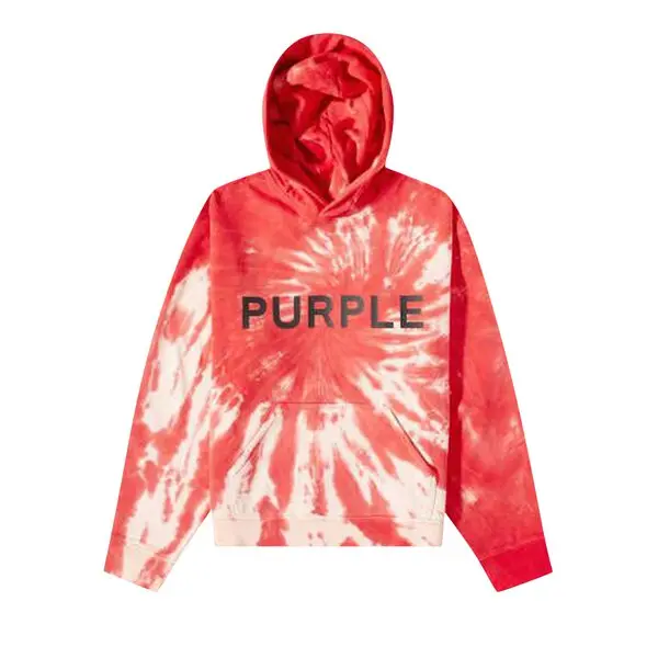 PURPLE BRAND French Terry Pullover Hoodie - Red