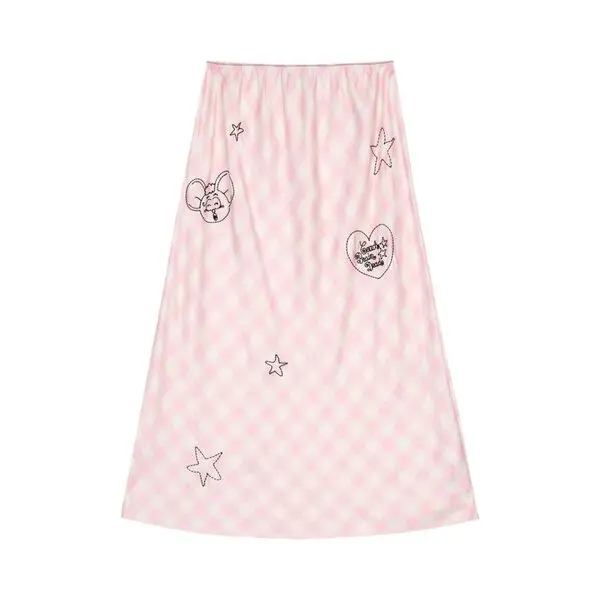 BRAIN DEAD X Coach Embroidered Slip Skirt 'light - Pink