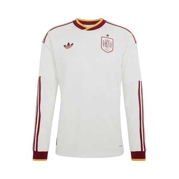 Adidas Spain 26 Away Authentic Long Sleeve Jersey 'off - White