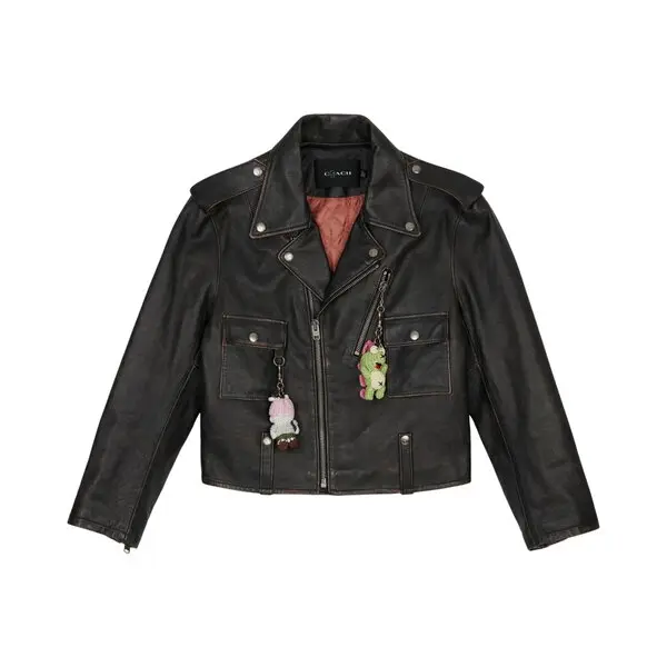 BRAIN DEAD X Coach Leather Biker Jacket
