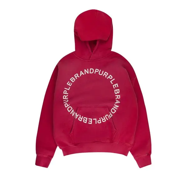 PURPLE BRAND Hwt Fleece Pullover Hoodie - Red