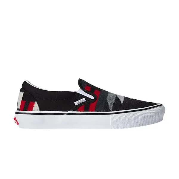VANS Van Doren Approved X All Nations Skate X Slip-on Red White - Black