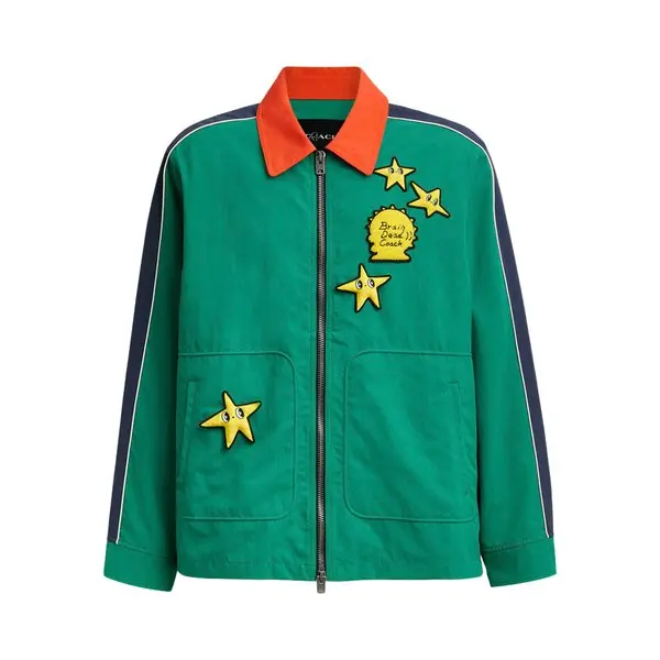 BRAIN DEAD X Coach Nylon Racer Jacket