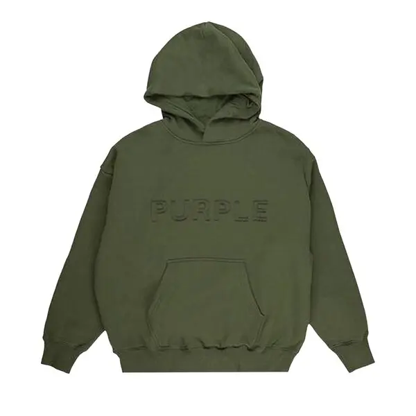 PURPLE BRAND Cutout Wordmark Hoodie - Green