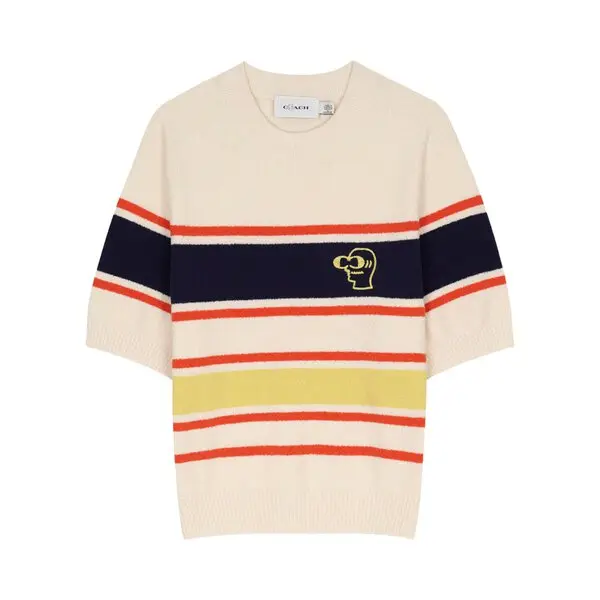 BRAIN DEAD X Coach Striped Knit Top Multicolor - Cream