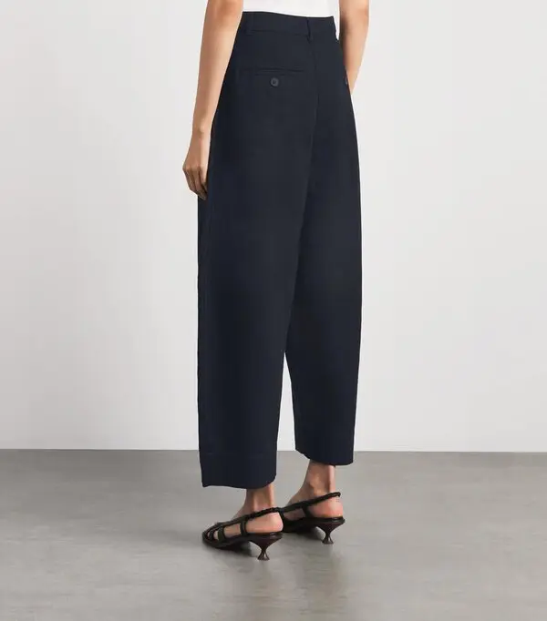 ME+EM Cotton Barrel-leg Trousers