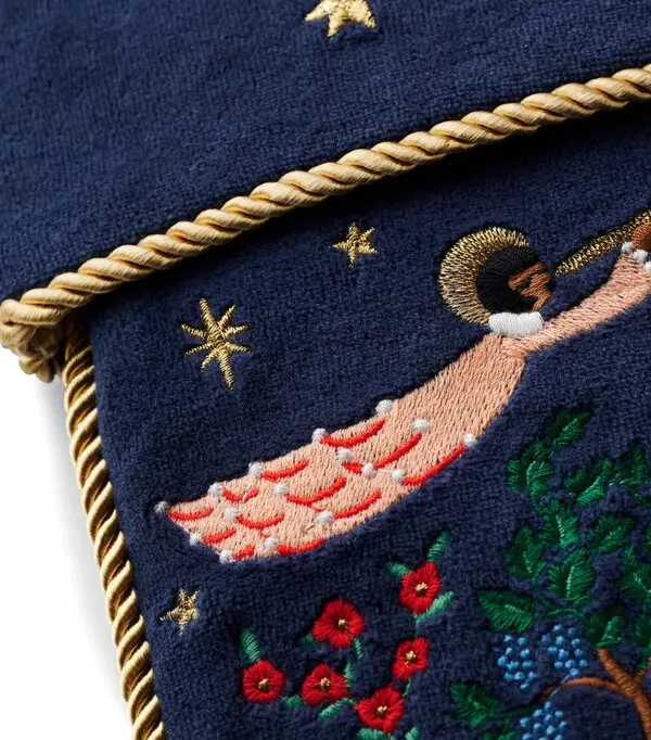 RIFLE PAPER CO. Embroidered Nativity Scene Stocking