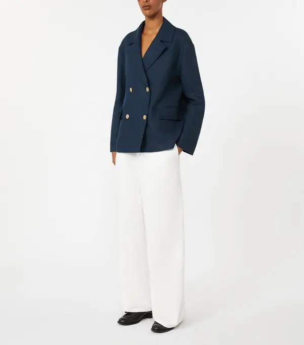 Max Mara Linen Double-breasted Avenue Blazer