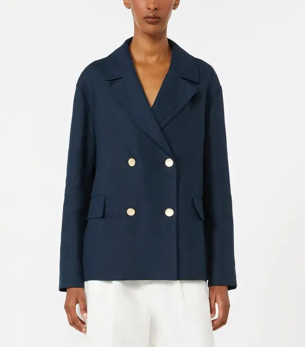 Max Mara Linen Double-breasted Avenue Blazer