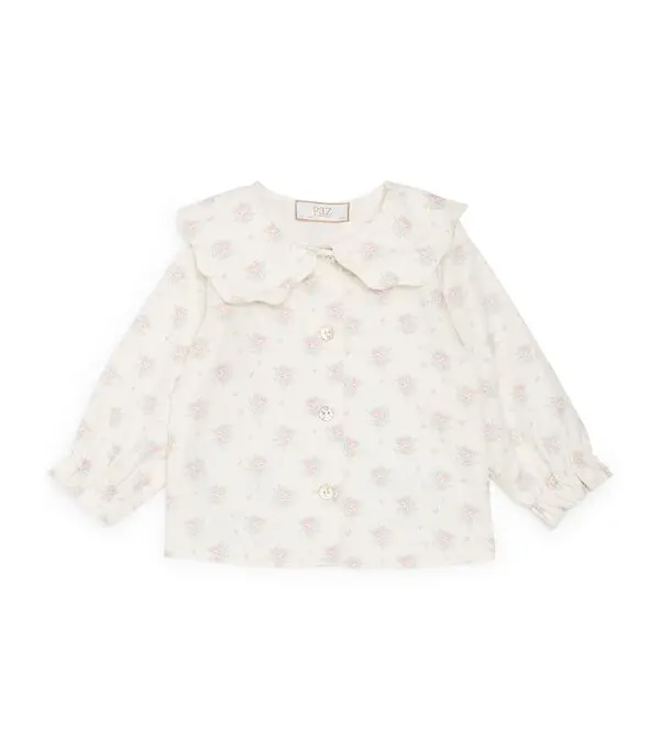 PAZ RODRIGUEZ Cotton Floral Blouse - Green