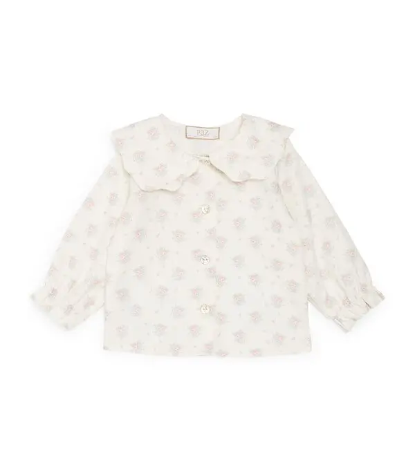 PAZ RODRIGUEZ Cotton Floral Blouse - Green