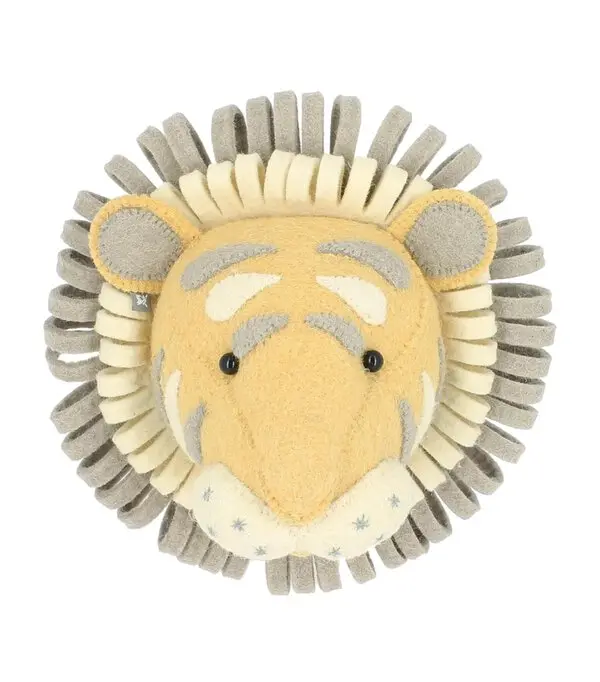 FIONA WALKER Mini Organic Wool Tiger Head Decoration
