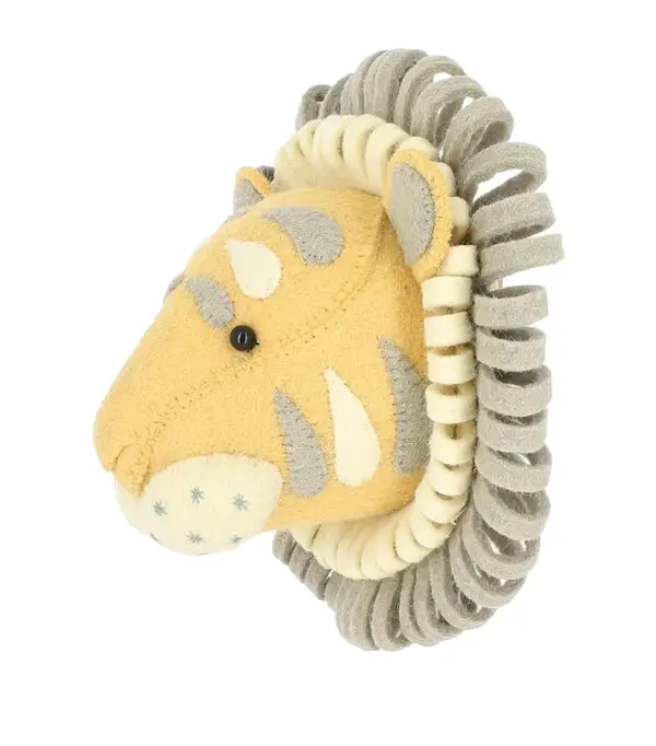 FIONA WALKER Mini Organic Wool Tiger Head Decoration