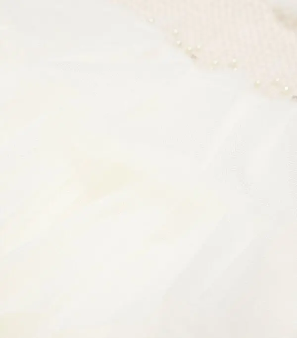 BIMBALO Tweed And Tulle Dress With Pearl Embellishments