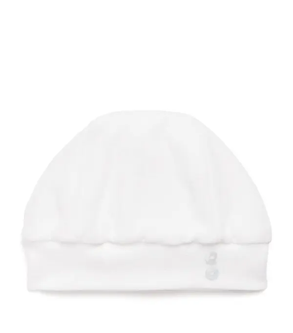 BIMBALO Cotton-blend Hat With Pearlescent Buttons - Ivory