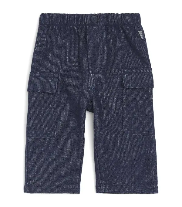 IL GUFO Cotton-blend Cargo Trousers - Blue