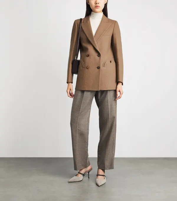 BLAZÉ MILANO Virgin Wool-cashmere Everyday Double-breasted Blazer