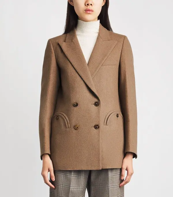 BLAZÉ MILANO Virgin Wool-cashmere Everyday Double-breasted Blazer