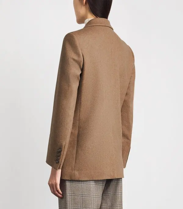 BLAZÉ MILANO Virgin Wool-cashmere Everyday Double-breasted Blazer