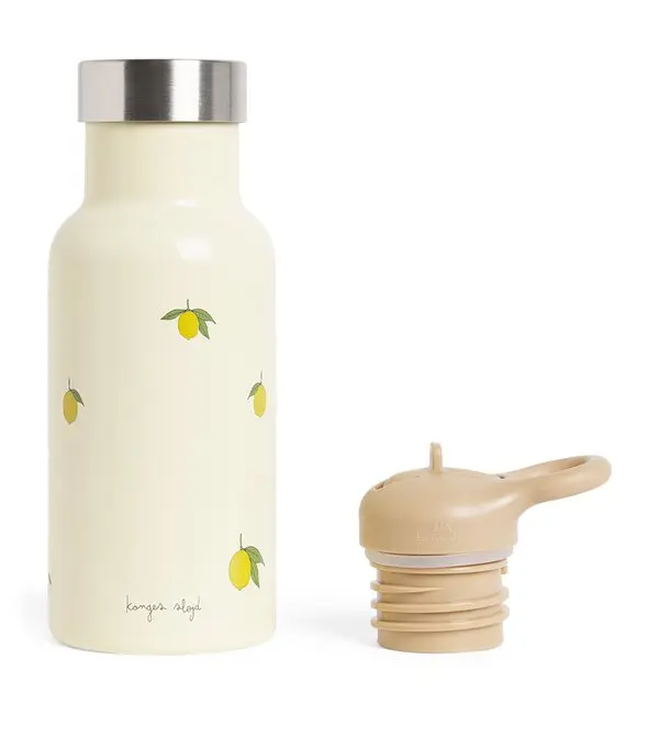 KONGES SLOJD Stainless Steel Lemon Print Thermo Bottle - Yellow