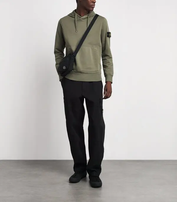 Stone Island Organic Cotton Fleece Hoodie - Green