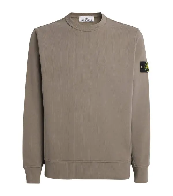 Stone Island Ribbed Compass Patch Sweatshirt