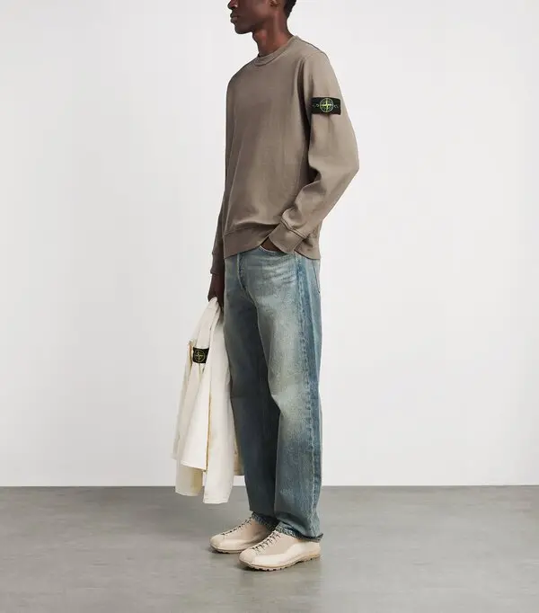 Stone Island Ribbed Compass Patch Sweatshirt