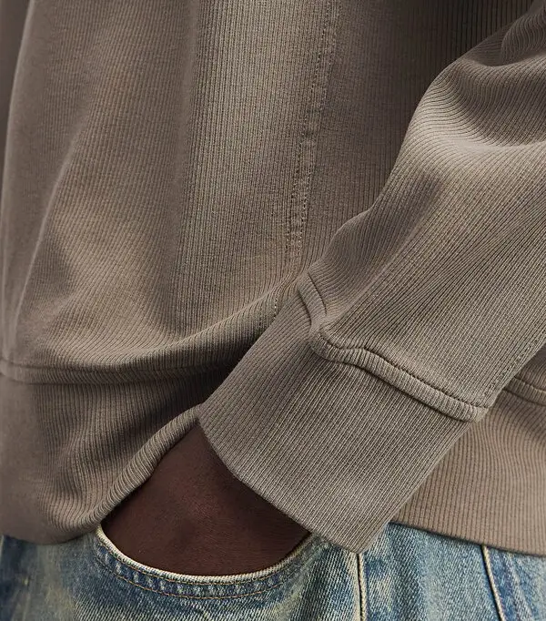 Stone Island Ribbed Compass Patch Sweatshirt