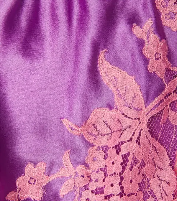 MARJOLAINE Silk Floral Lace Shorts