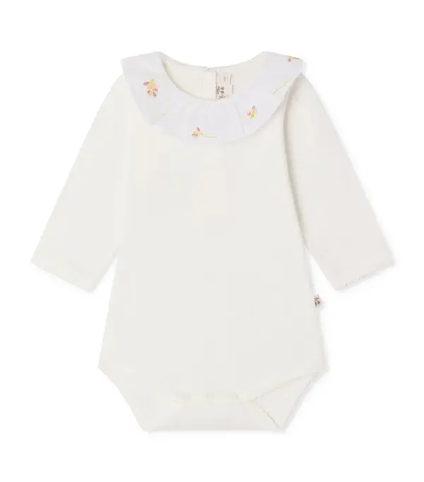 Bonpoint Organic Cotton June Bodysuit - White