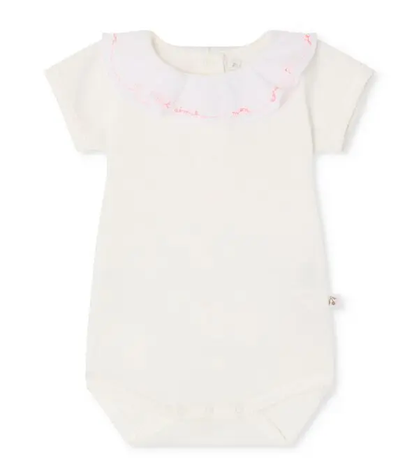 Bonpoint Organic Cotton June Bodysuit - White