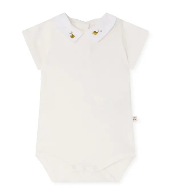 Bonpoint Cotton Embroidered Julliet Bodysuit