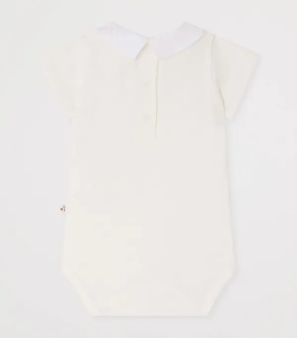 Bonpoint Cotton Embroidered Julliet Bodysuit